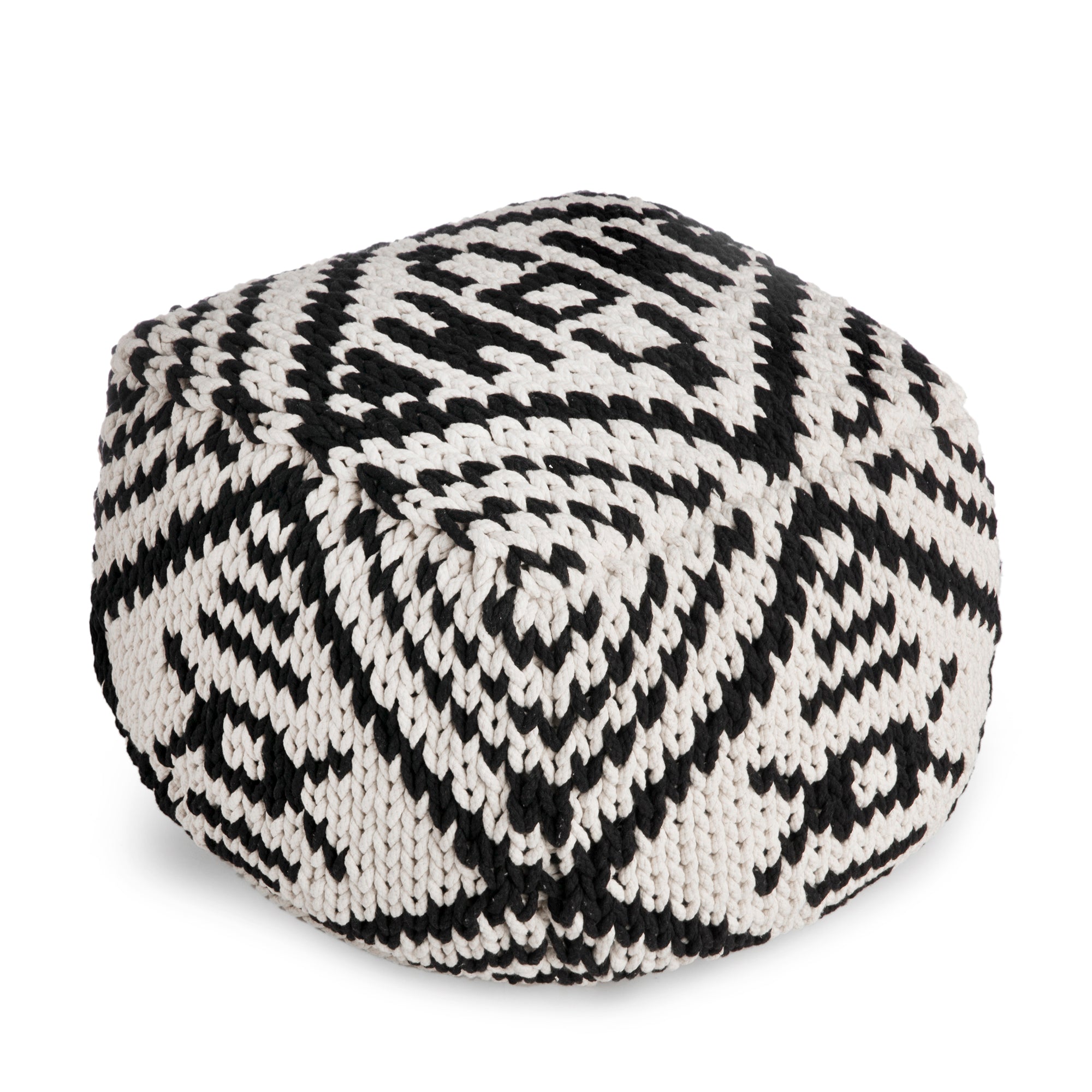 Puff em Tricô e Crochê Artesanal l Srta. Galante